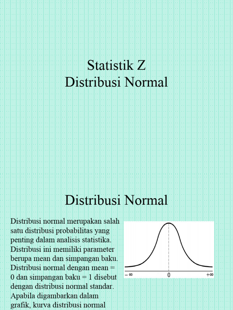 Distribusi Normal dan Tabel Z Statistika | PDF