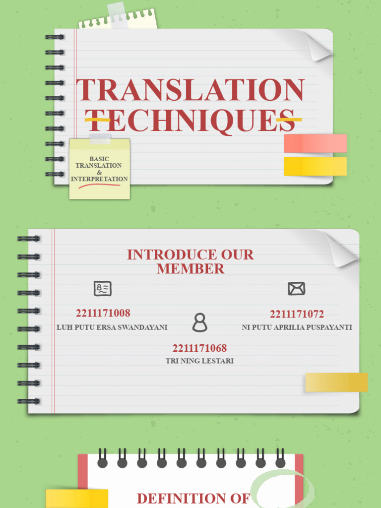 Translation Techniques | PDF