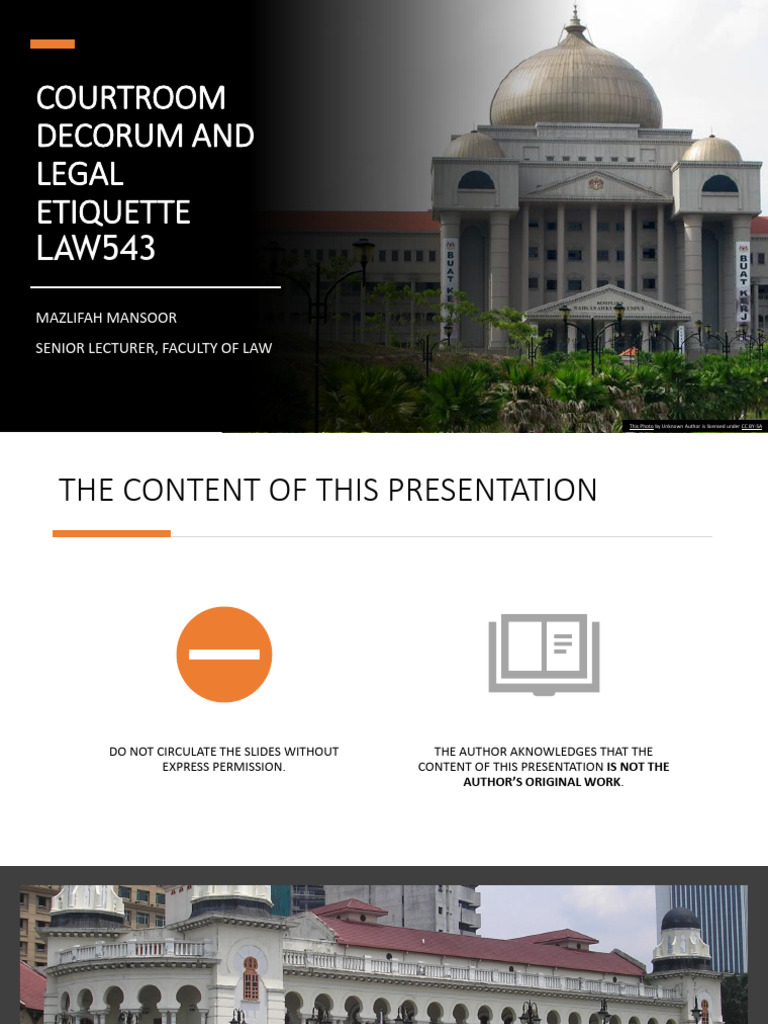 Courtroom Decorum and Etiquette Guide | PDF