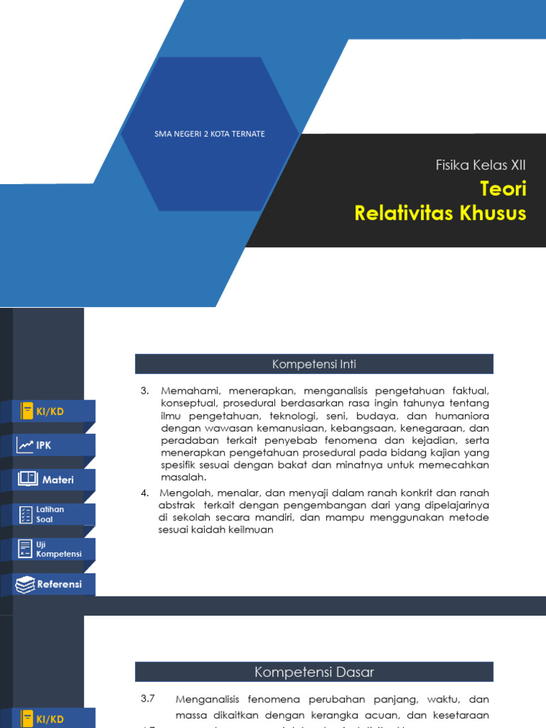 Teori Relativitas Khusus: Fisika Kelas XII | PDF