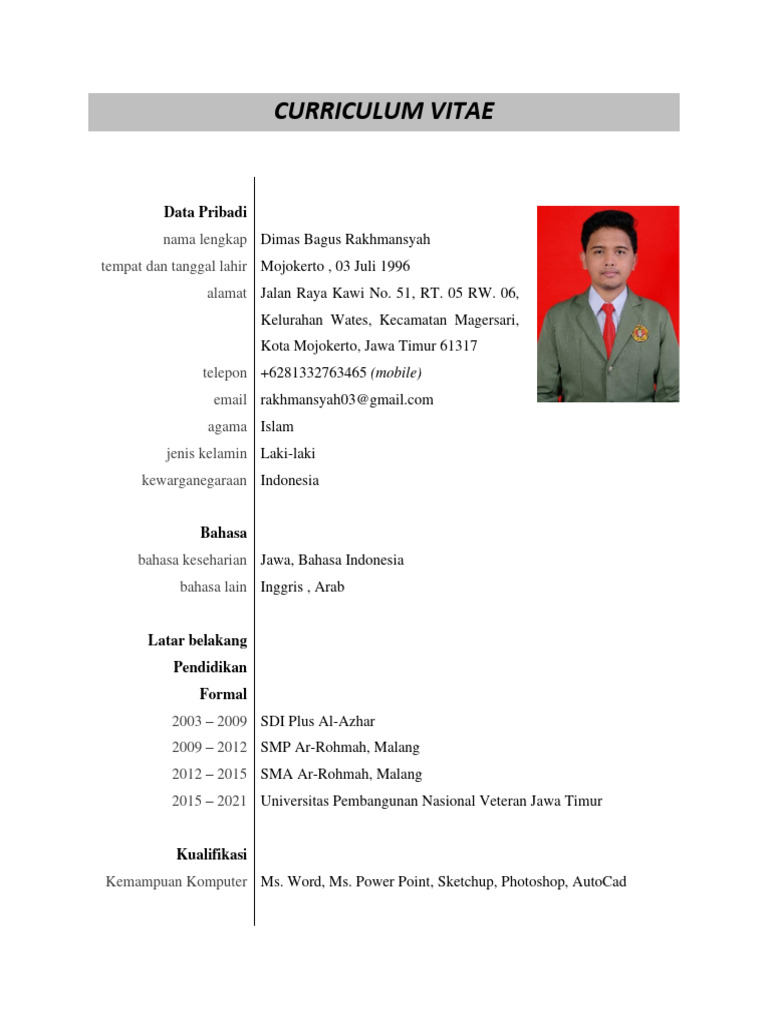 New Curriculum Vitae | PDF | Seni