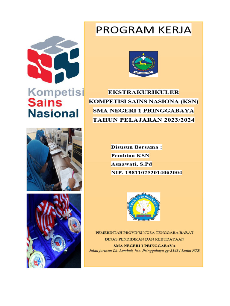 Program Kerja KS 23 B | PDF