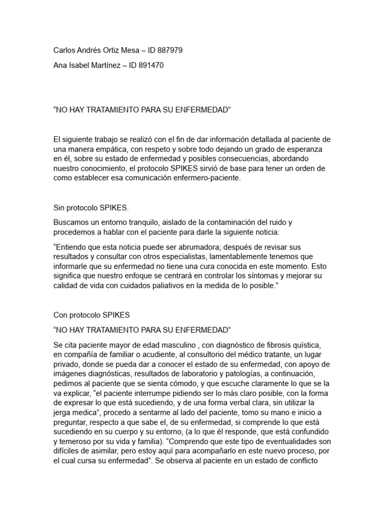 Protocolo SPIKES.1 | PDF