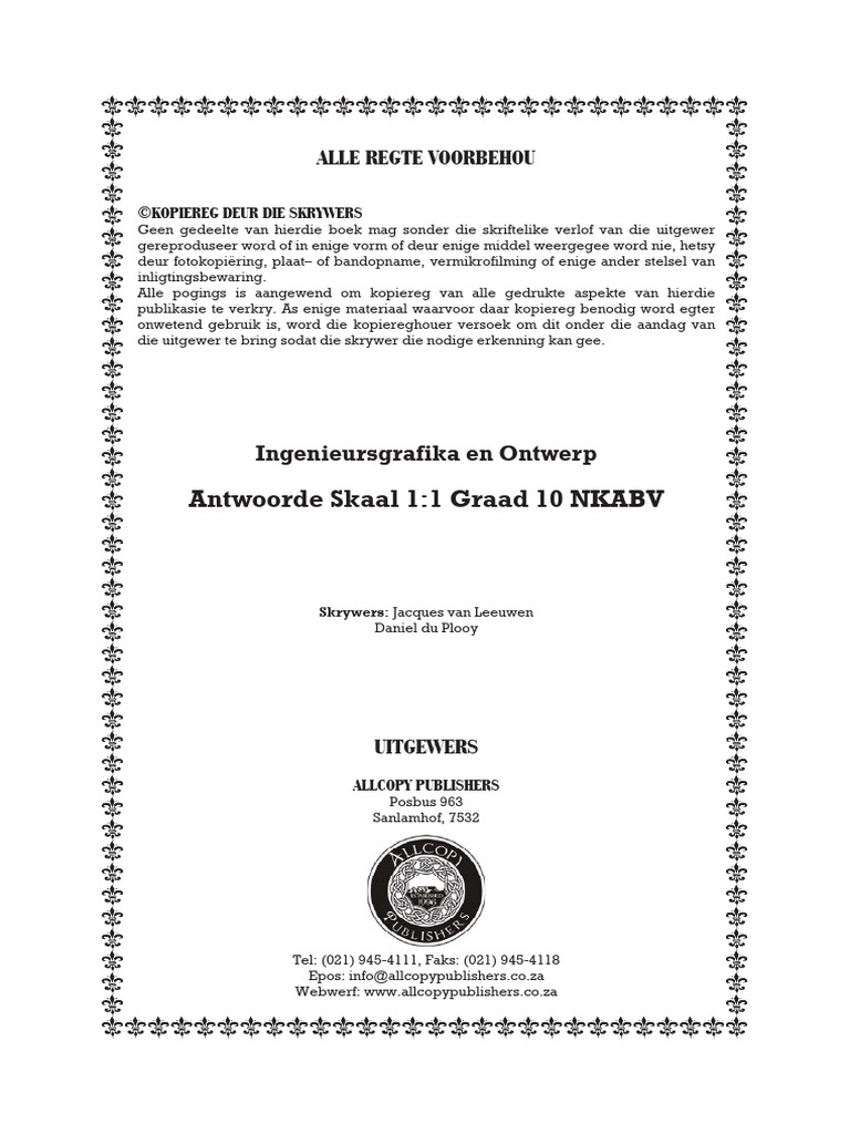 Igo Skaal 1 To 1 Antwoorde GR 10 Nkabv Disc Only | PDF