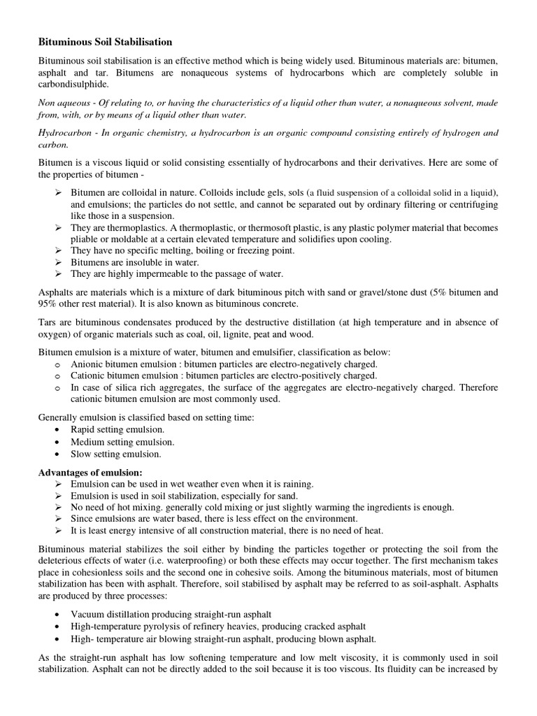Bituminous Stabilization | PDF