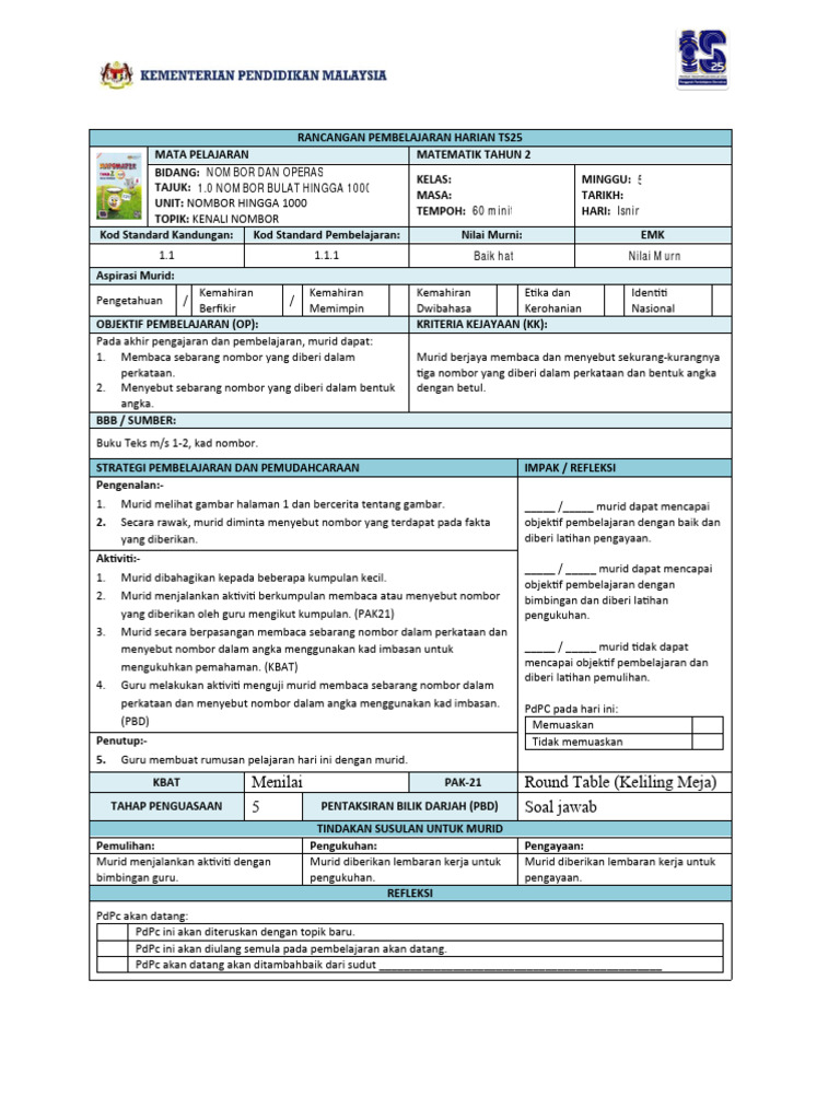MT THN 2 Ts25 Tajuk 1 | PDF