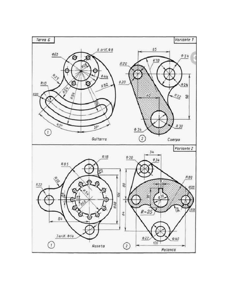 Ejercicios Autocad | PDF