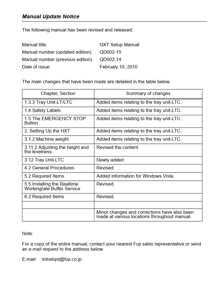 NXT Setup Manual-Setup Layout | PDF