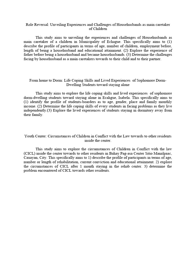 Research Title With Objectives | PDF