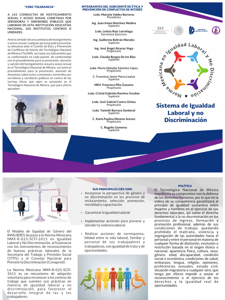 Triptico Igualdad Laboral | PDF