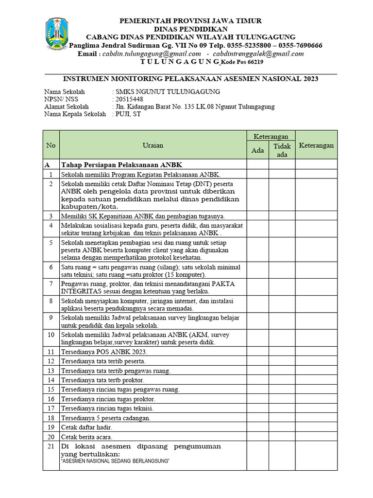 Instrumen Anbk | PDF