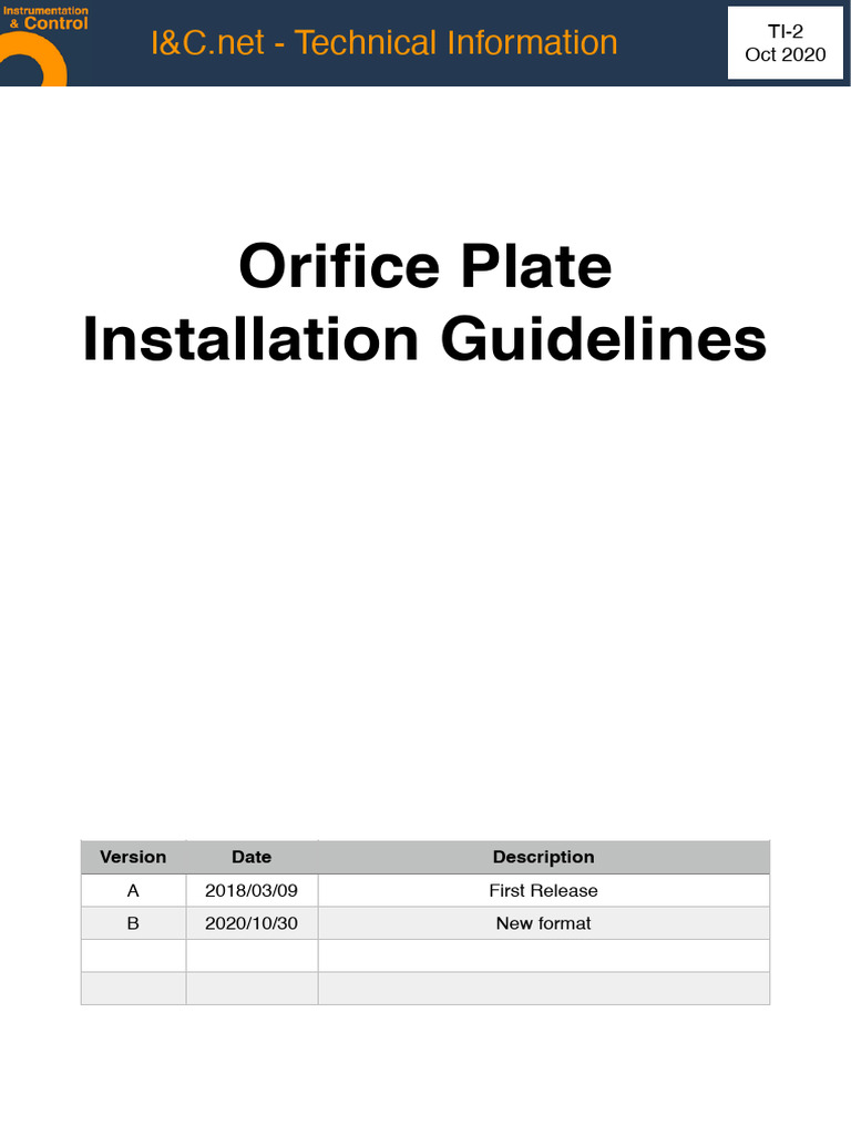 Orifice Plate Installation | PDF