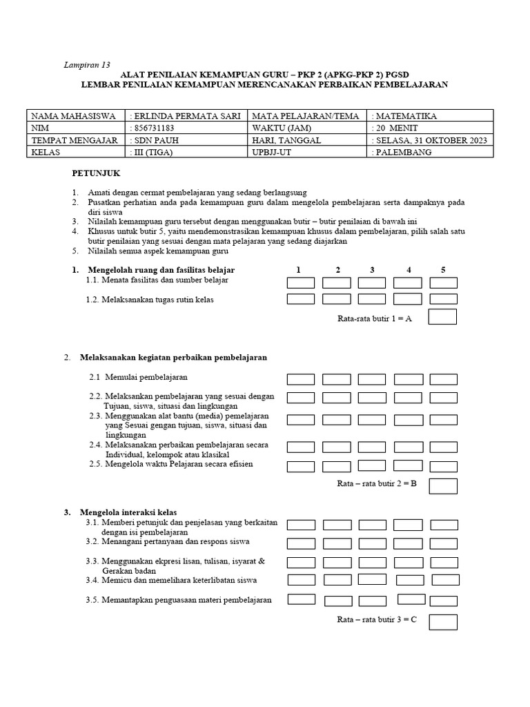 Apkg Erlinda 2 - PKP | PDF