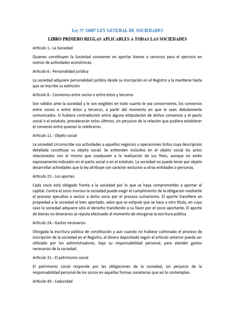 Ley #26887 | PDF