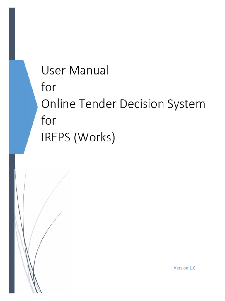 User Manual For Online Tender Decision System (Works) Version 1.0 | PDF