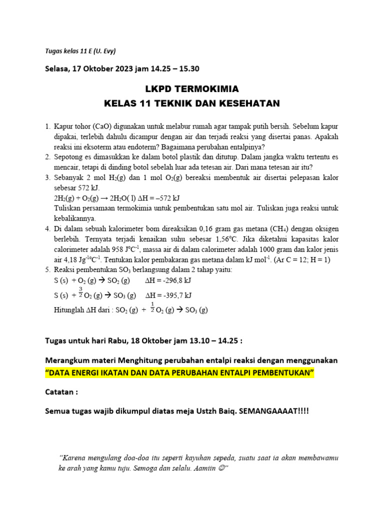 Tugas Kelas 11 E | PDF