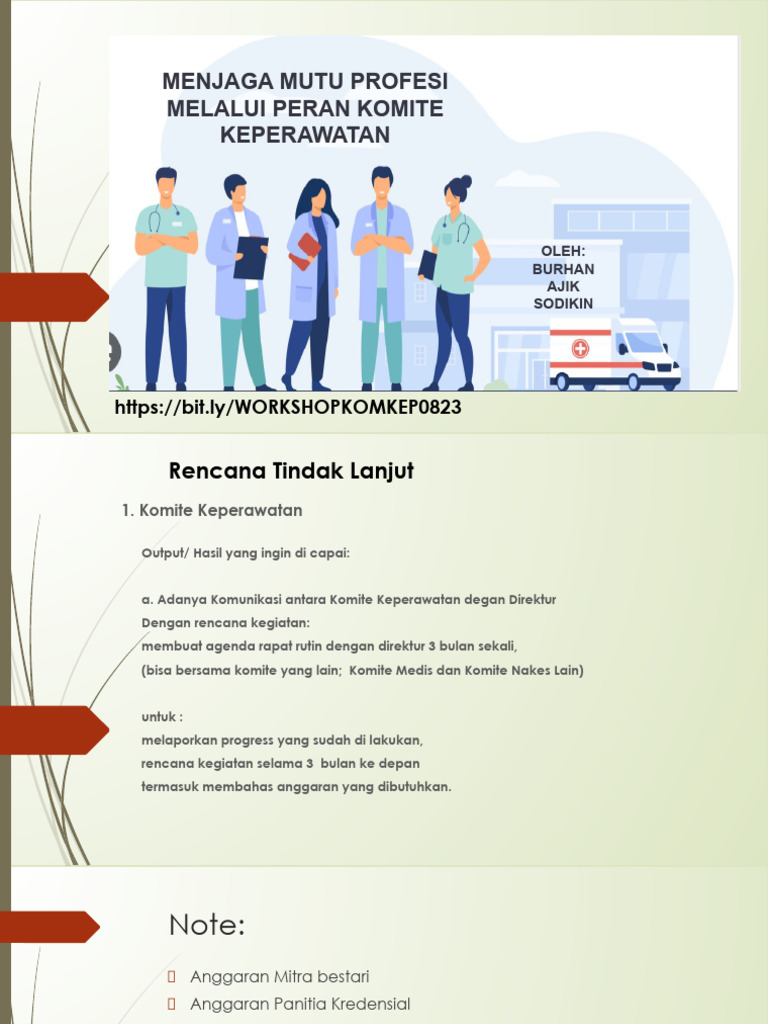 Presentation RTL Workshop Komite Keperawatan | PDF