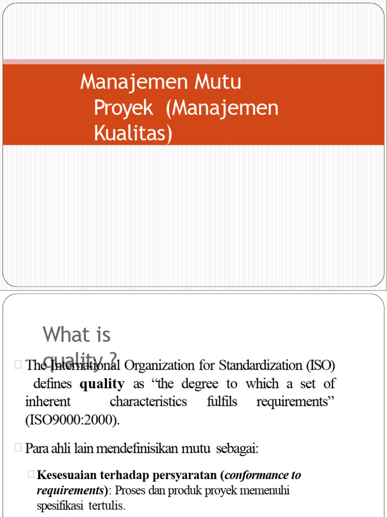 MATERI 13-Manajemen-Mutu-Dlm-Proyek-Konstruksi (1 | PDF