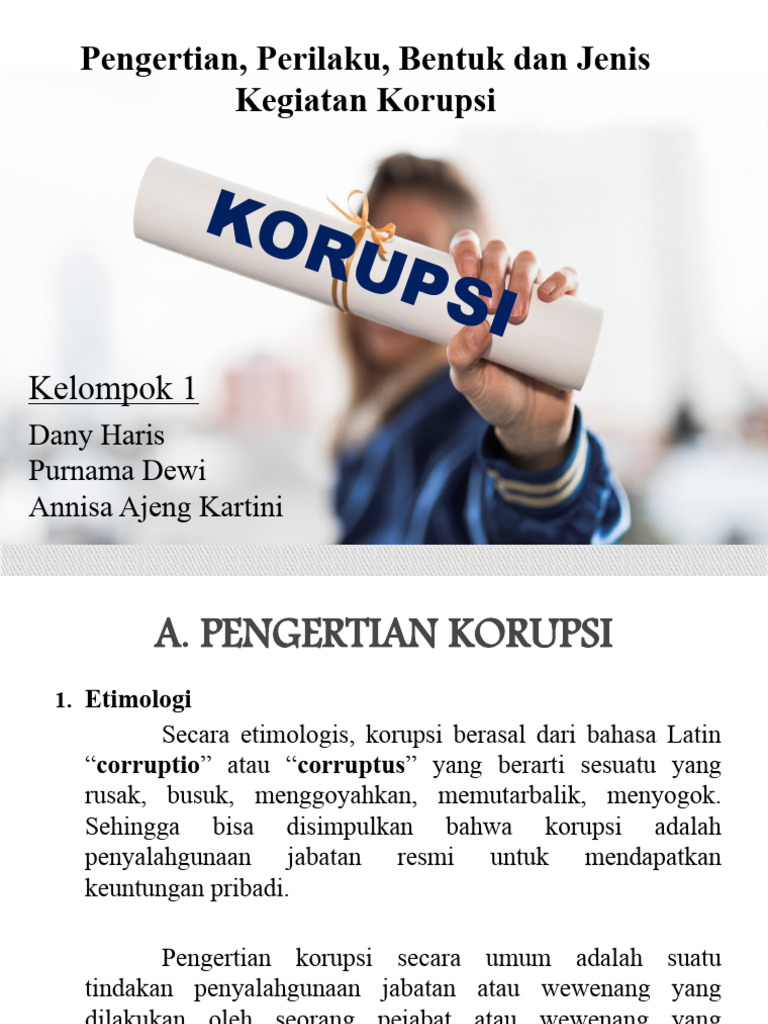 KELOMPOK 01 - PPT Anti Korupsi - Annisa Ajeng | PDF