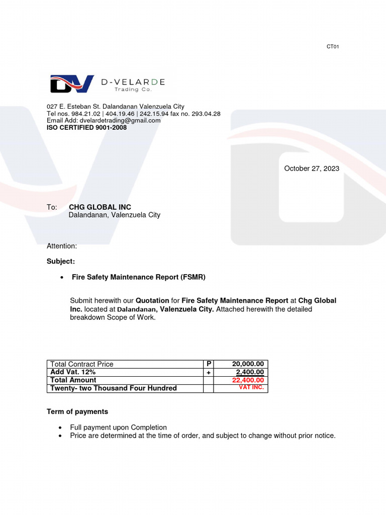 PMS CHG FSMR Oct. 27, 2023 | PDF
