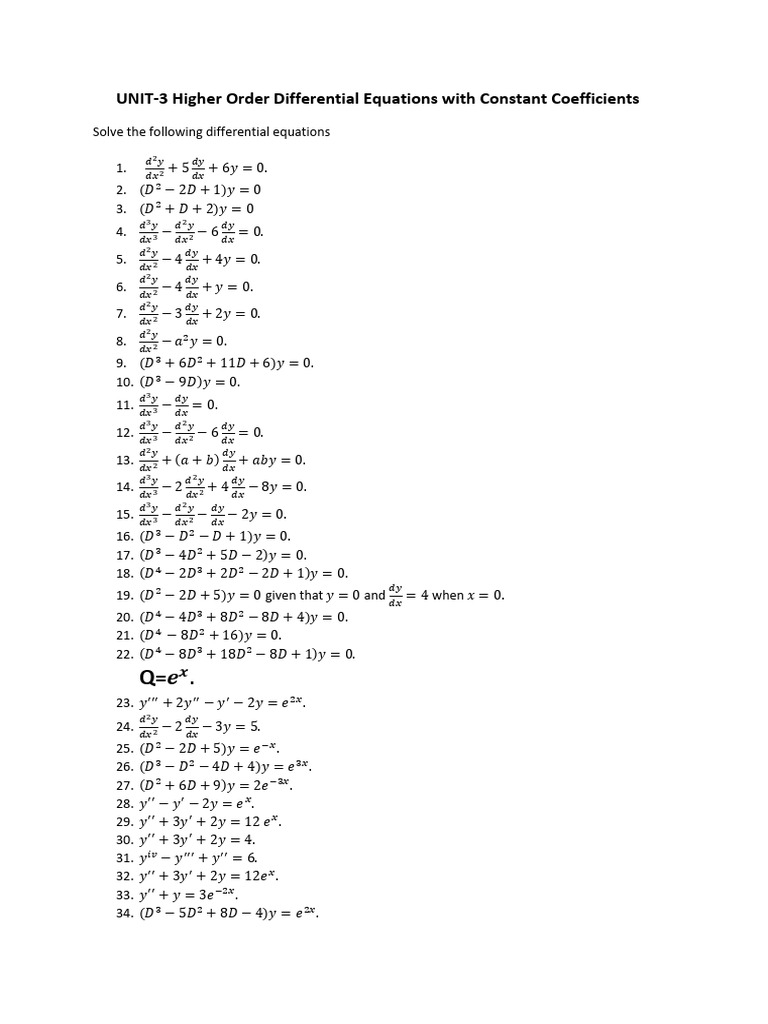 Diff. EQ unitIII | PDF