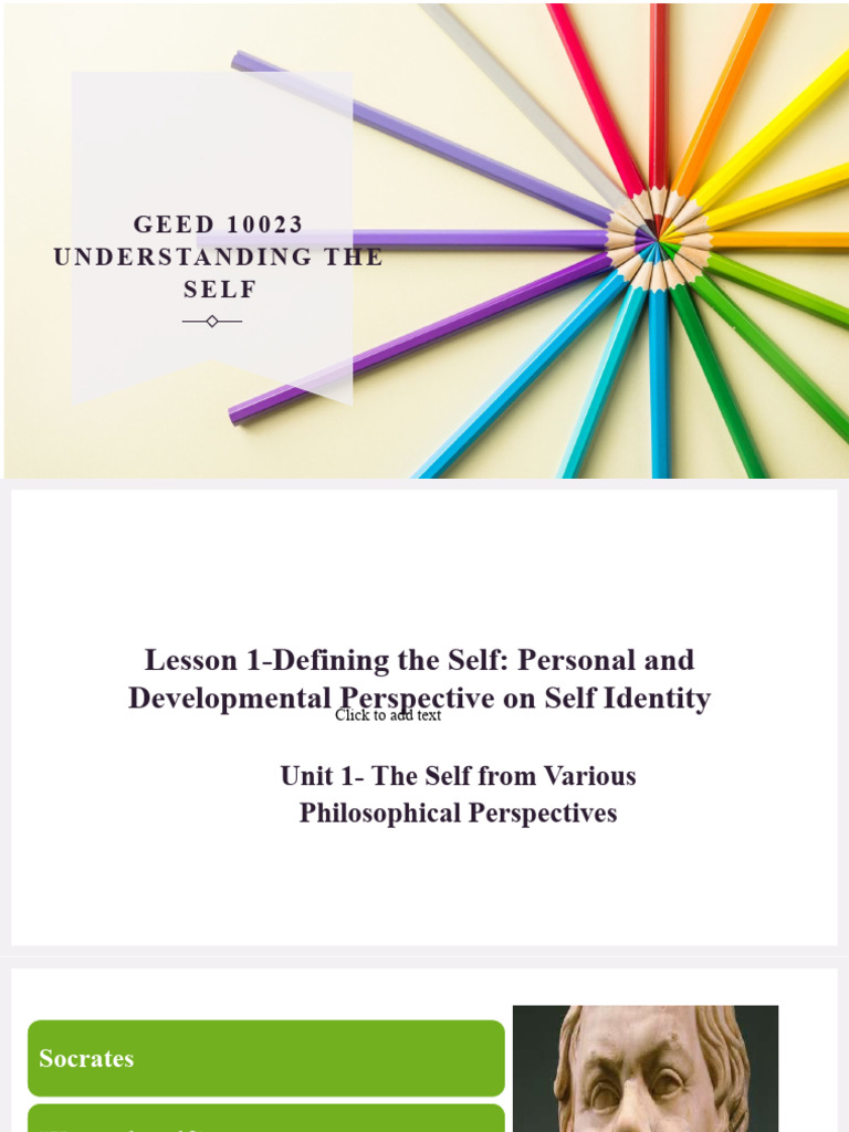 Understanding The Self Lesson 1 | PDF