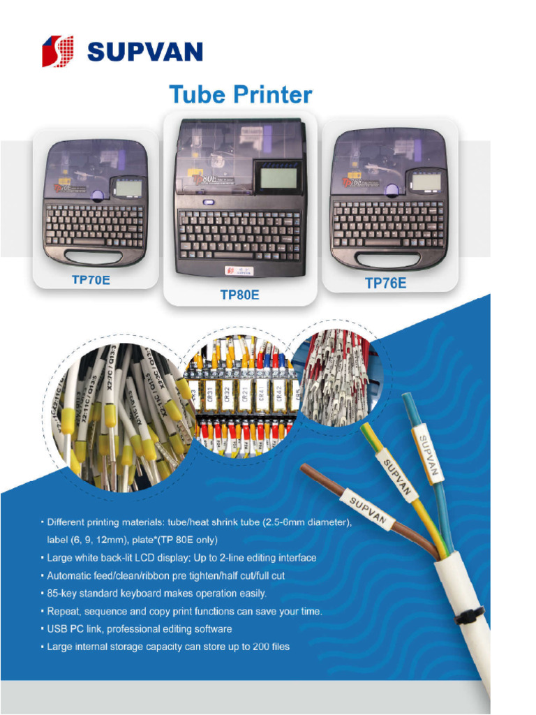 Supvan Catalog - Tubeprinter | PDF