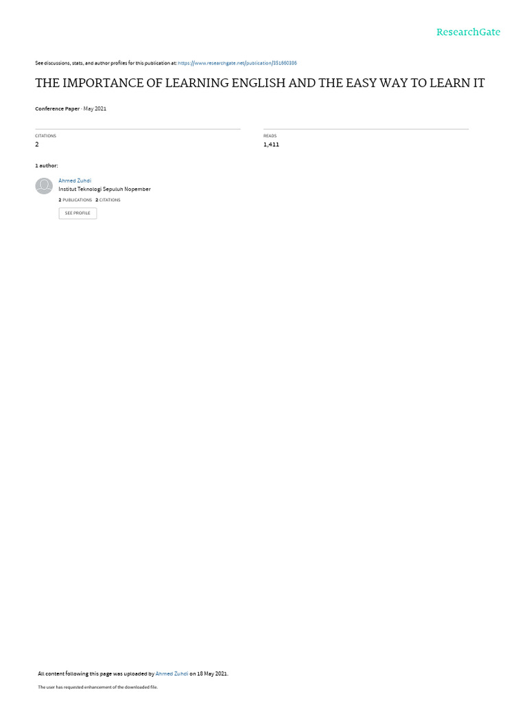 The Easy Way To Learn English | PDF