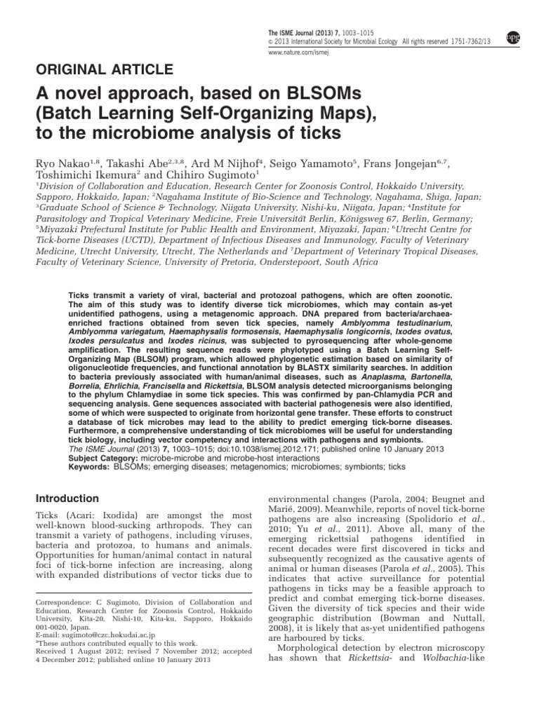 Microbiota Ticks | PDF