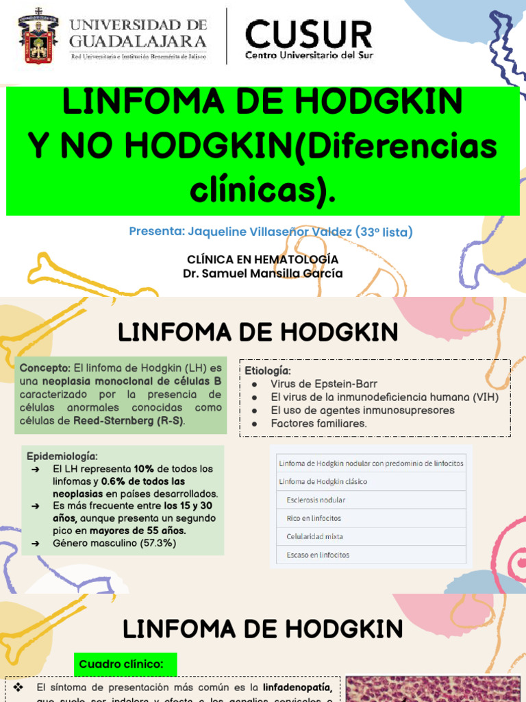 Linfoma de Hodgkin y No Hodgkin | PDF