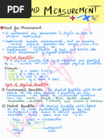 Unit and Dimension Handwritten Notes | PDF | Teaching Mathematics ...
