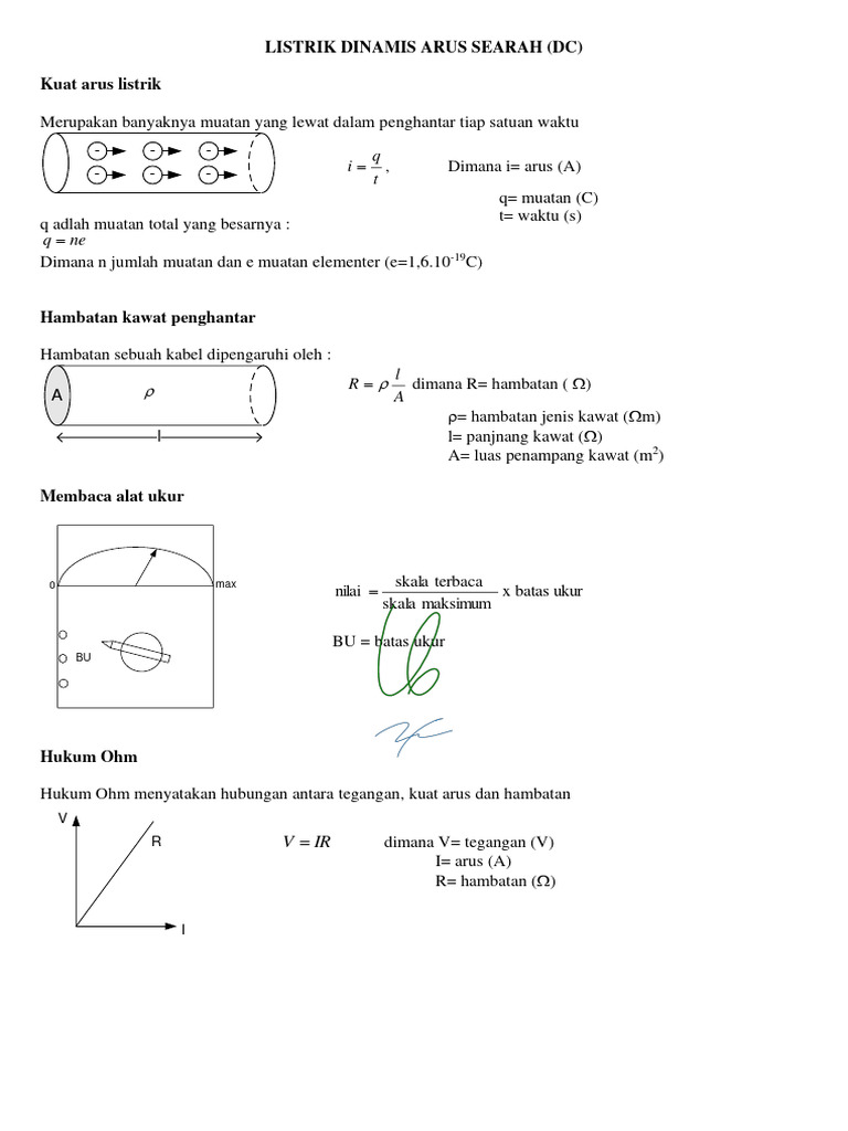 Listrik Dinamis Arus Searah | PDF | Sains & Matematika