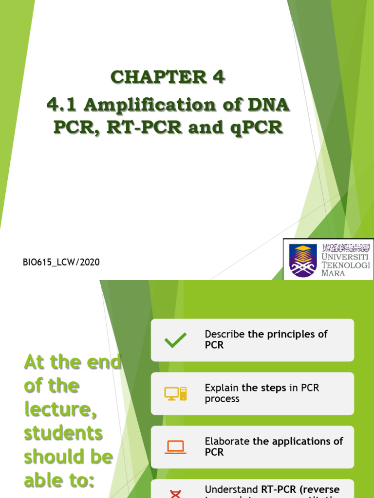 Chapter 4.1 PCR, RT-PCR and QPCR | PDF