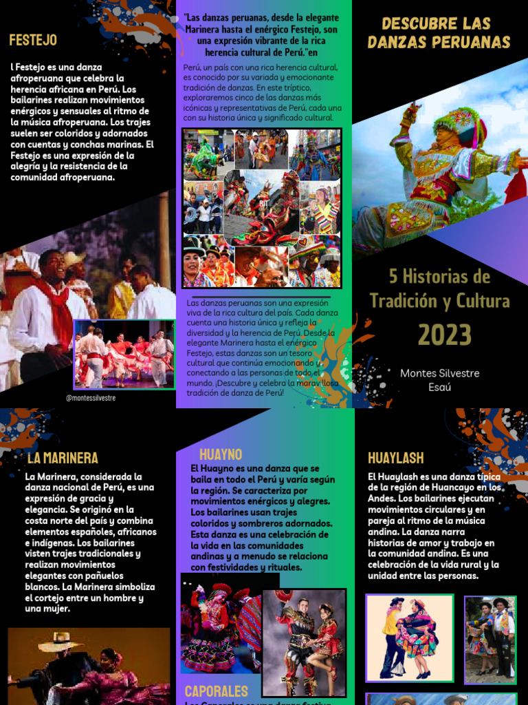 Danzas Peruanas Triptico | PDF