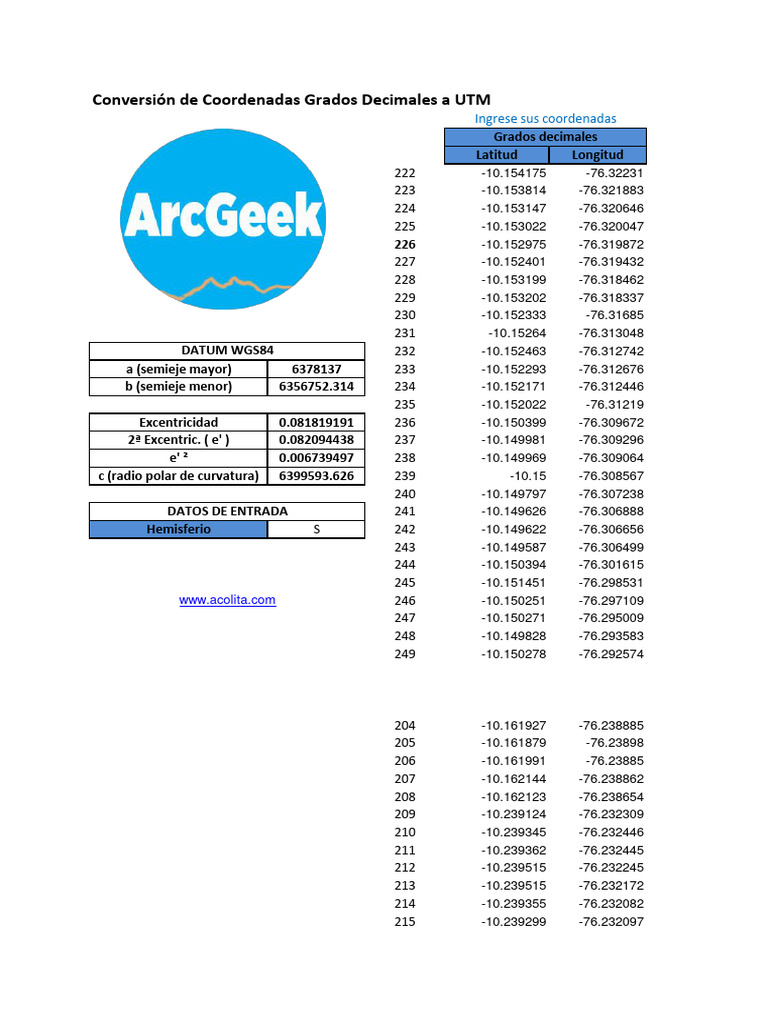 Conversor Coordenadas | PDF