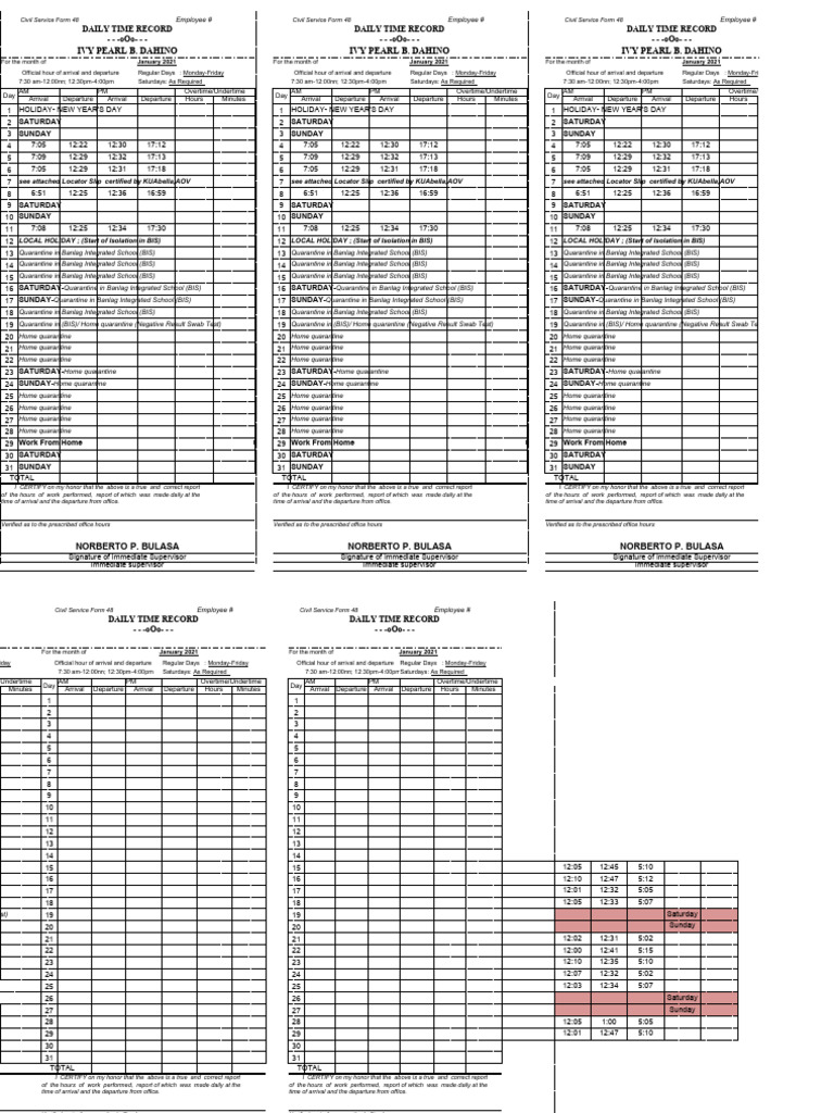 DTR October 2023 Maam Helen | PDF