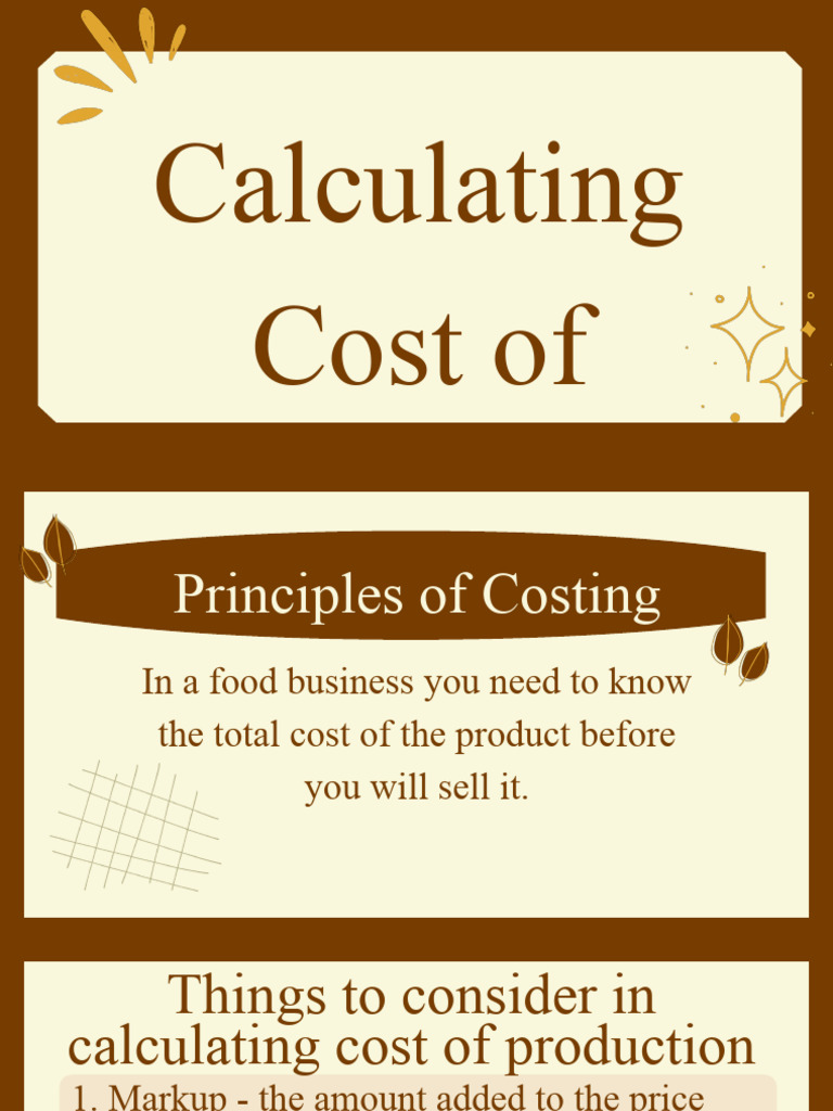 Calculating Cost of | PDF