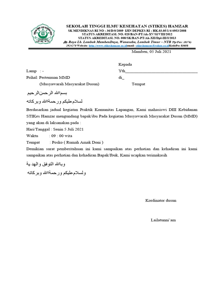 SURAT Undangan Rapat | PDF | Ilmu Sosial | Kesehatan Holistik