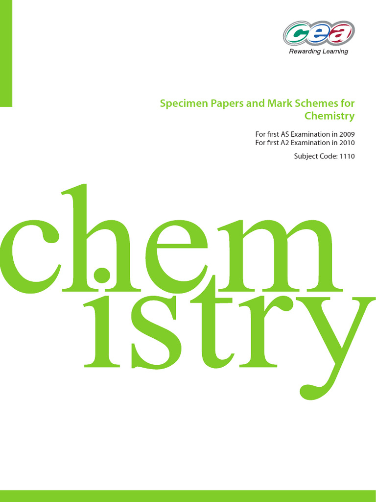 Specimen Papers and Mark Schemes For Che | PDF