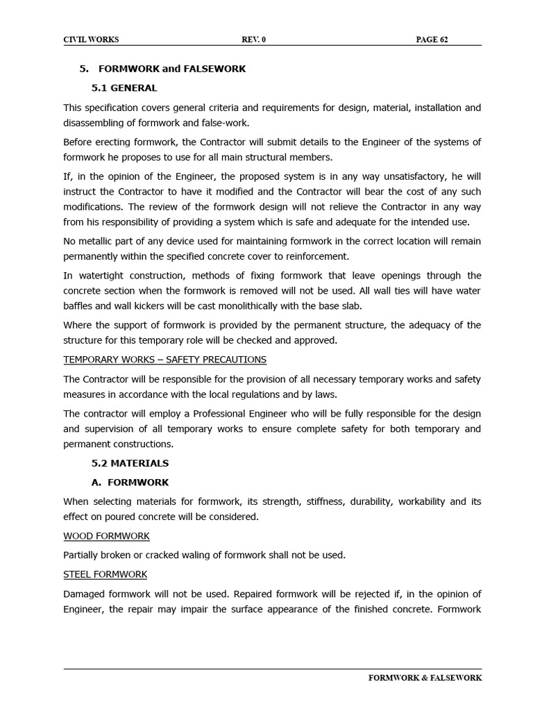 5.formwork & Falsework | PDF