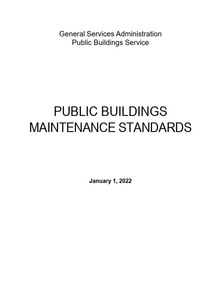 GSA PBS Preventive Maintenance Guide 2022-01302023 - 0 | PDF