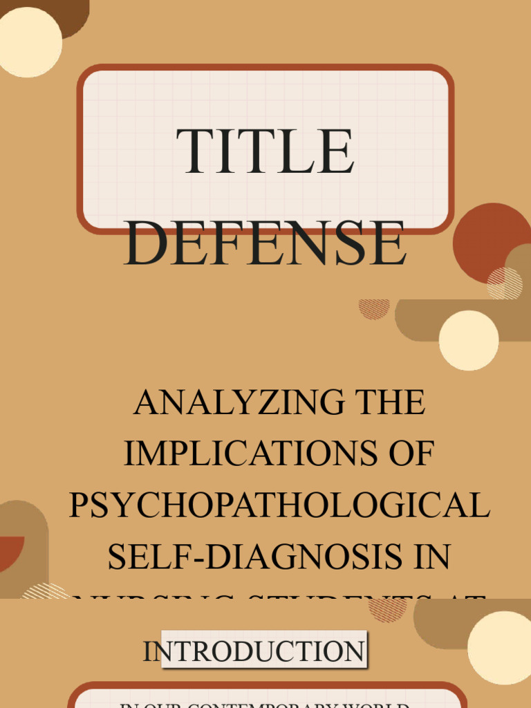 Self Diagnosis Final | PDF