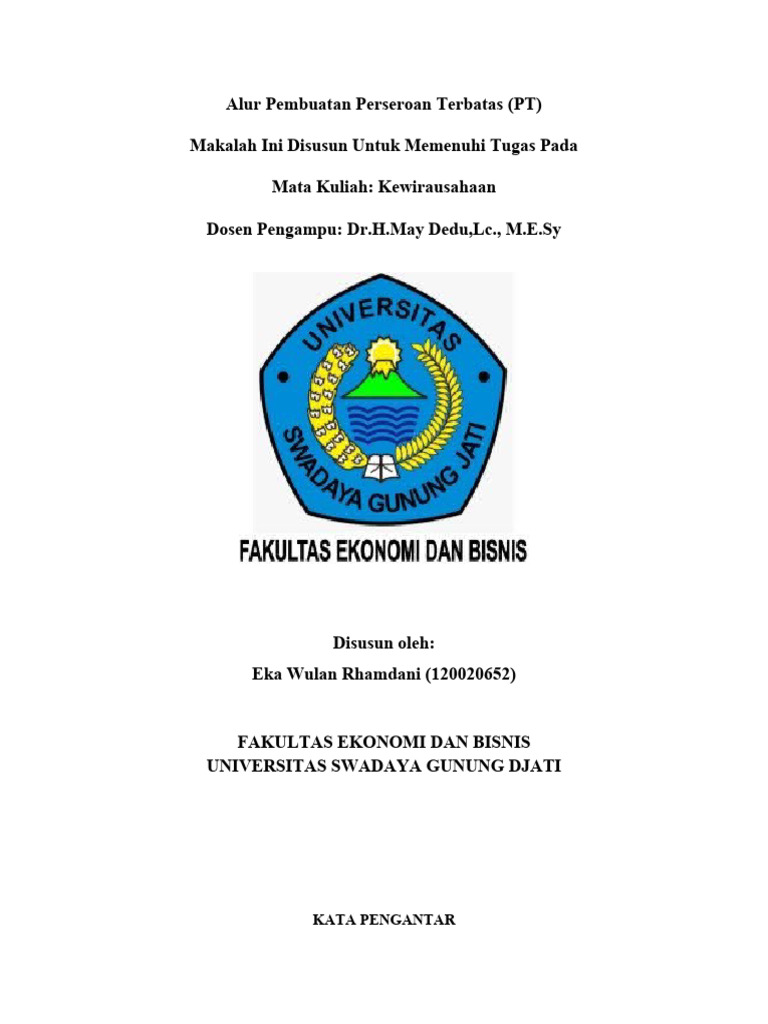 Panduan Pendirian dan Pembubaran PT | PDF