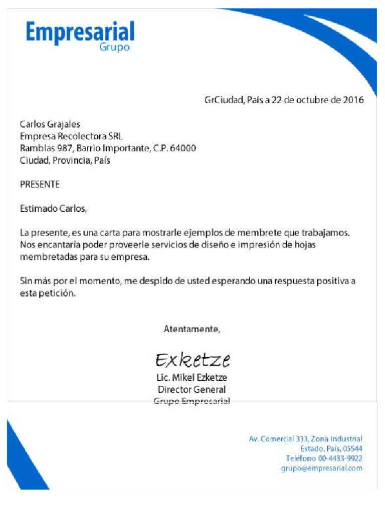 Membrete Formal | PDF