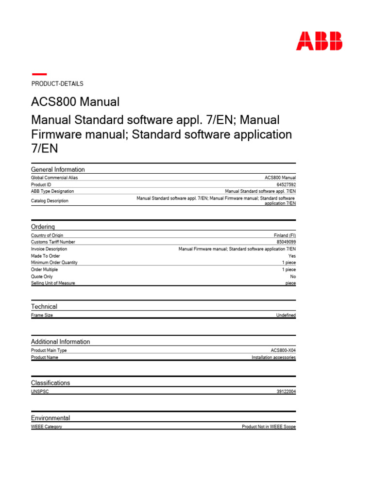 Acs800 Manual | PDF