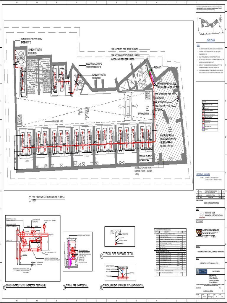 Ibl BSL F P SP 004 Fire Fighting Layout Parking Floor 4 r1 | PDF