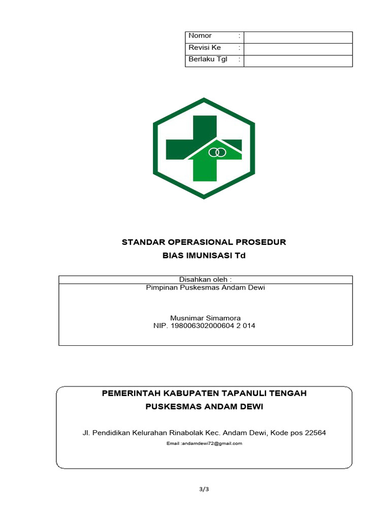 BIAS IMUNISASI TD (FIX) | PDF