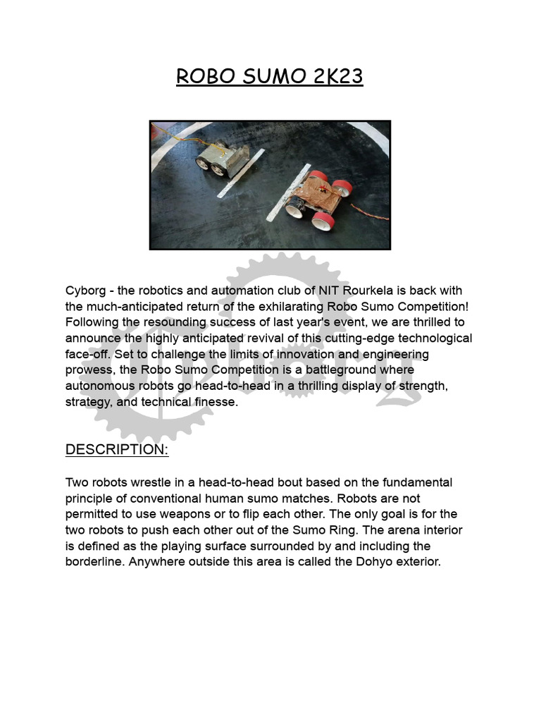 Robo Sumo 2K23 | PDF
