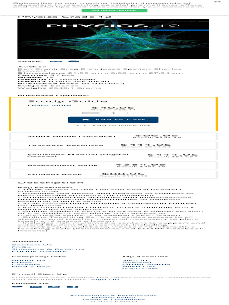 Physics Grade 12 - Nelson | PDF