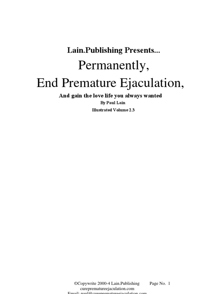 Permanently End Premature Ejaculation | PDF | Orgasm | Copyright ...